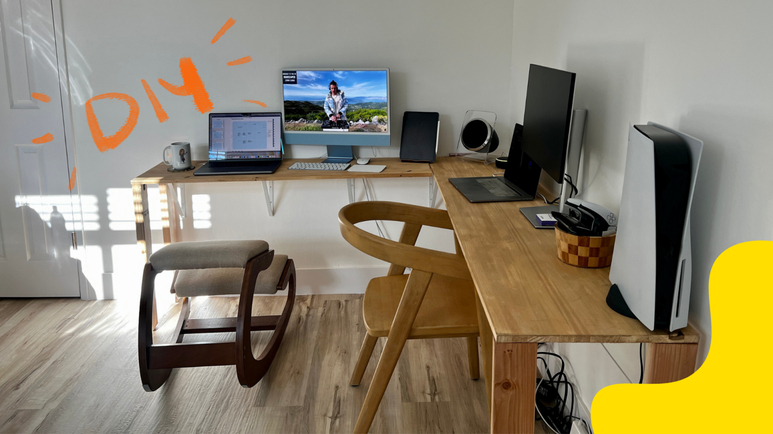 DIY L-shaped desk: the perfect setup for my home office | Homey Homies